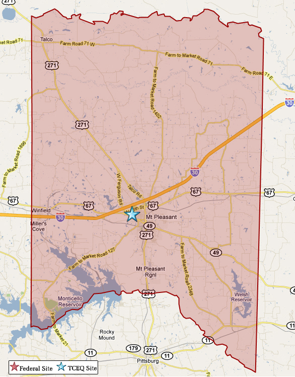 Titus county map - Texas Commission on Environmental Quality - www.tceq ...
